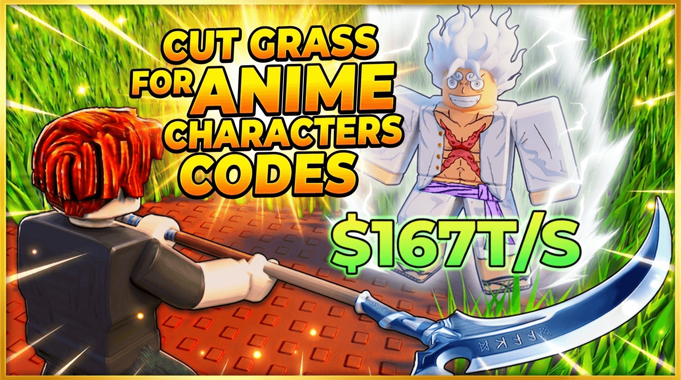 Cut Grass for Anime Characters Codes (May 2026) - RoCodes